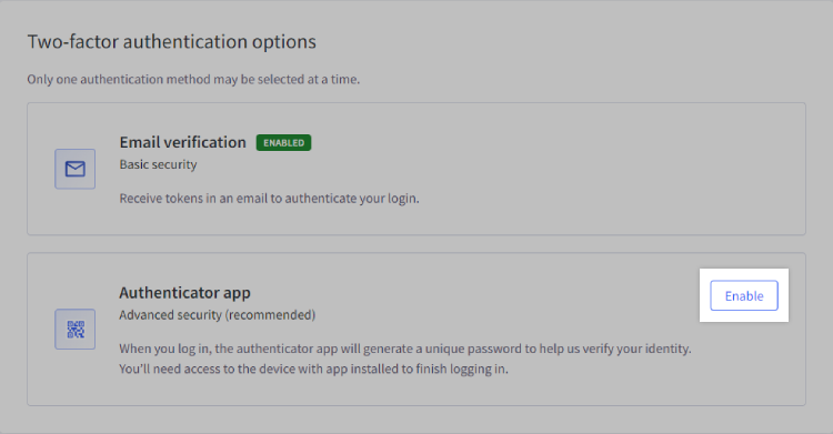 Setting Up Two-Factor Authentication (2FA)